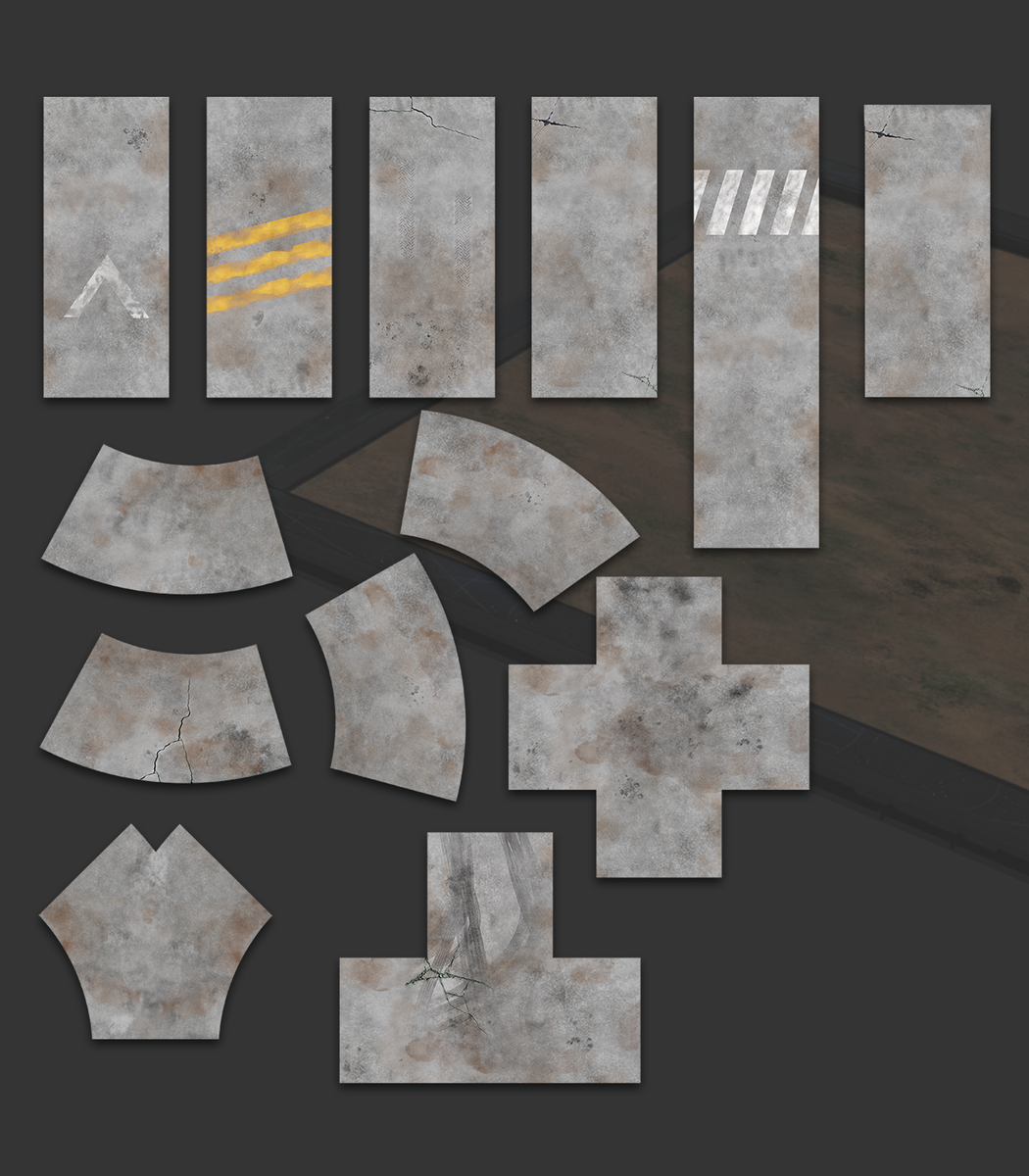 Terrain Pack: Paved Roads – Game Toppers